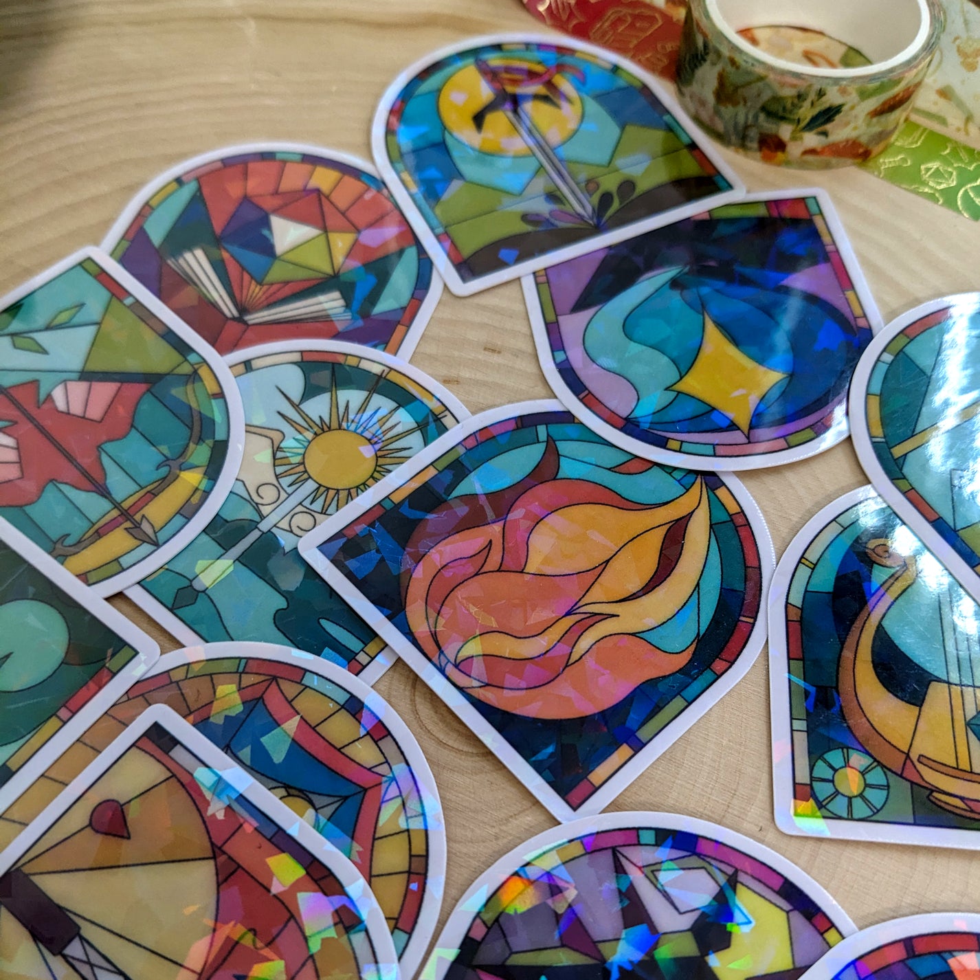 Stained Glass Styled Holographic D&D Class Stickers – Cantrips Media