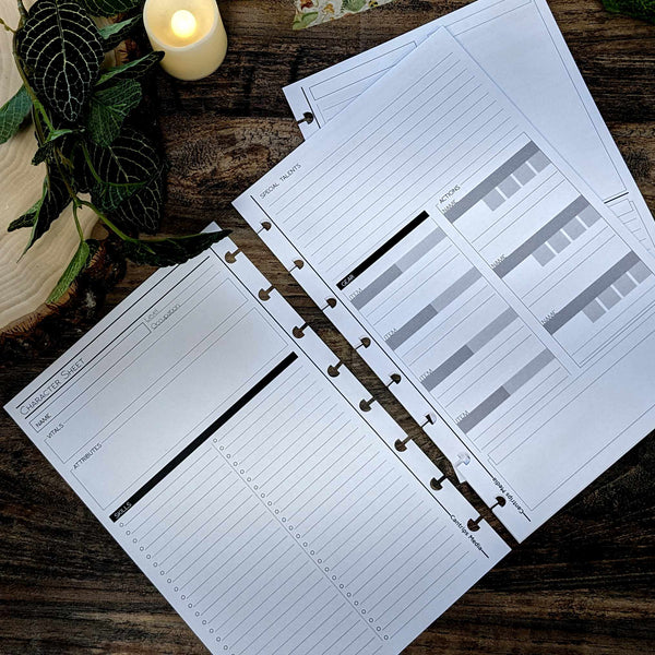 Universal TTRPG Character Sheets | Player's Notebook Size – Cantrips Media
