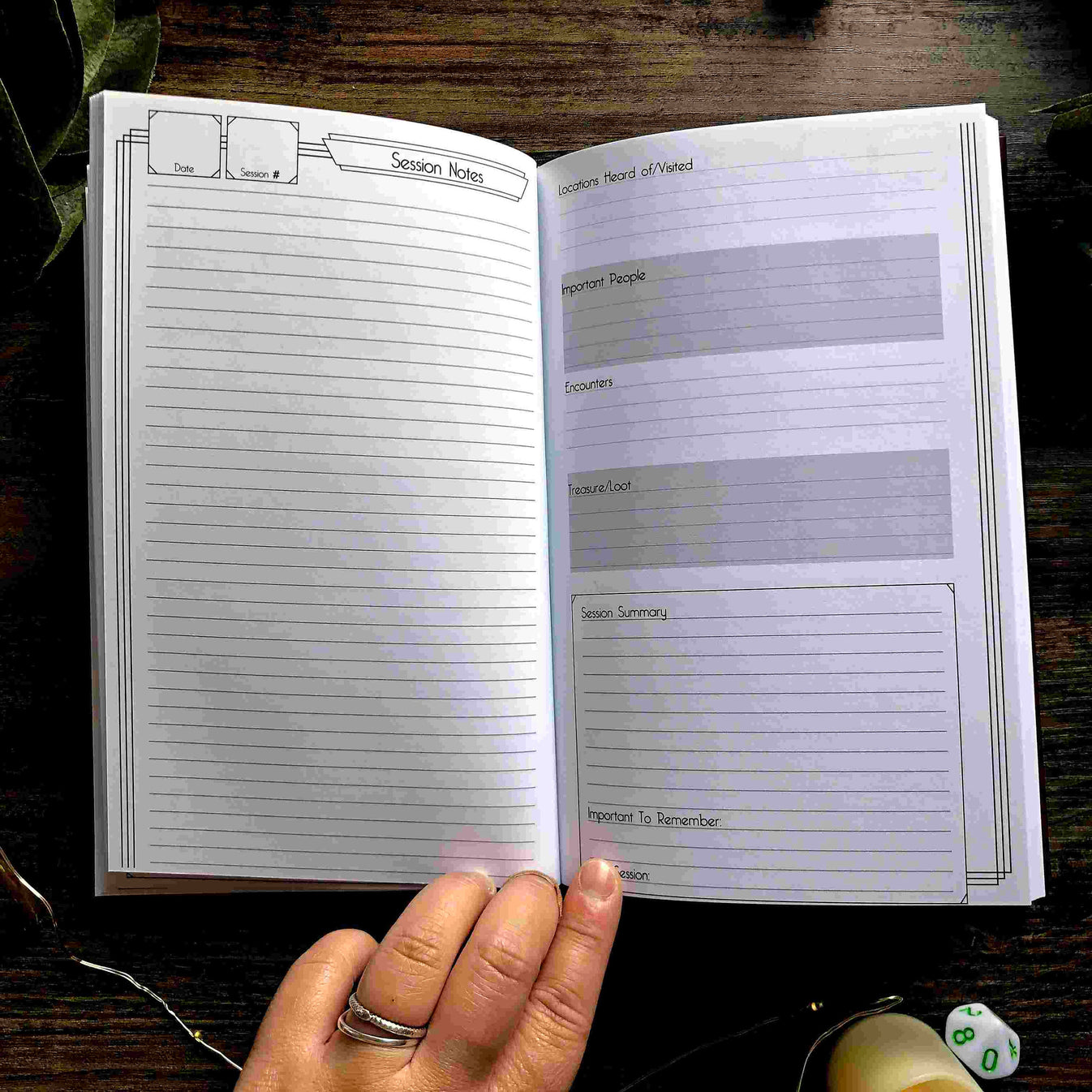 Hardcover Art Deco Player's Notebook – Cantrips Media