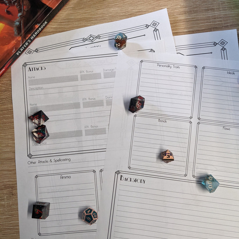 Printable Character Sheet – Cantrips Media