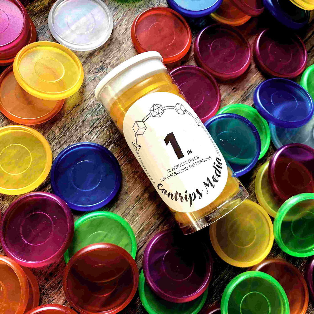 Colored Plastic 1-inch Discs | For discbound Notebooks – Cantrips Media